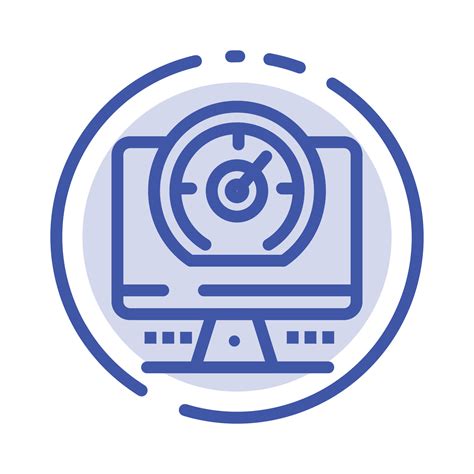 Compass Computer Timer Location Blue Dotted Line Line Icon 13159329 Vector Art At Vecteezy