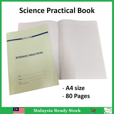 A4 Science Practical Book Buku Nota Sains School Exercise Book Shopee