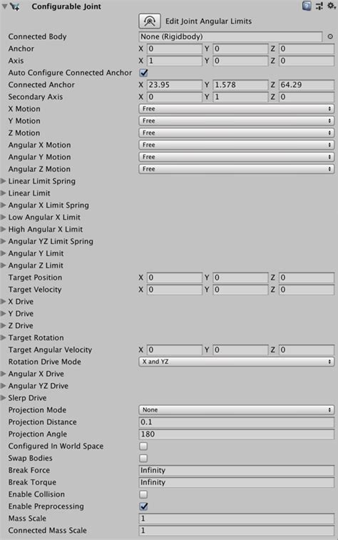 Unity Manual Configurable Joint