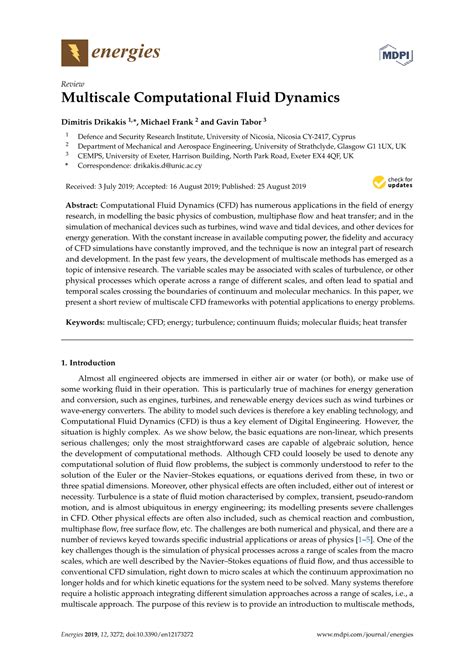 Multiscale Computational Fluid Dynamics Docslib
