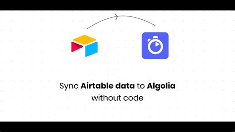 Sync Airtable Data To Algolia — Nocodeapi Youtube