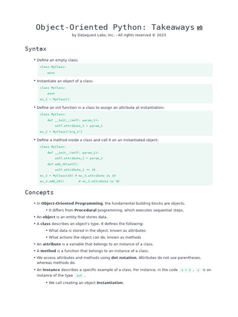 mission 352 object oriented python takeaways pdf