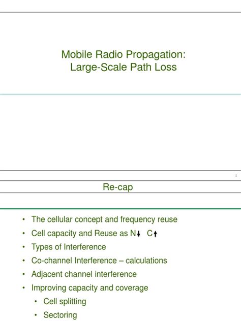 Mobile Radio Propagation Path Loss I Extended Pdf Pdf Radio