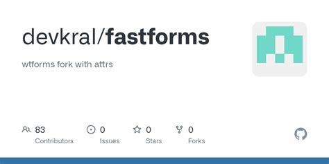 GitHub Devkral Fastforms Wtforms Fork With Attrs