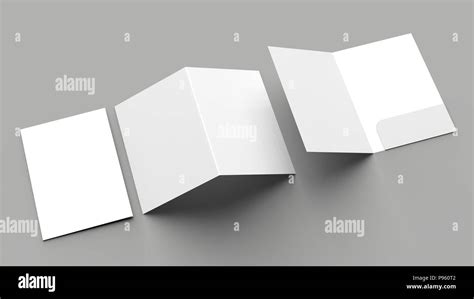 A4 Size Single Pocket Reinforced Folder Mock Up Isolated On Gray Background 3d Illustration