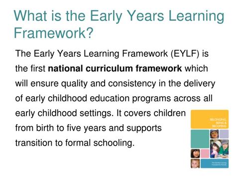 PPT The Early Years Learning Framework EYLF PowerPoint Presentation