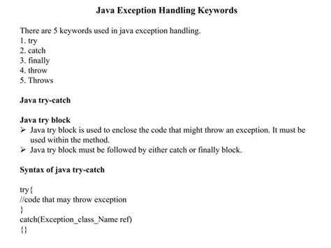 Exception Handling In Javapptx