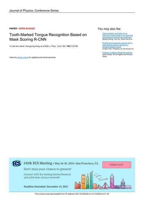 pdf tooth marked tongue recognition based on mask scoring r cnn you