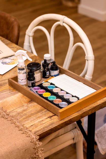 Premium Photo Watercolor Workshop Special Watercolors With Products