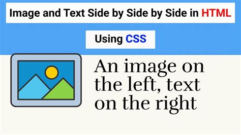 How to Align Image & Text Side by Side in HTML using CSS - YouTube