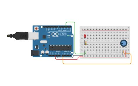 circuit design controlando pwm tinkercad