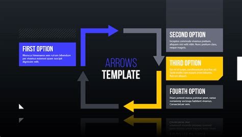 Premium Vector Square Arrows Template With Four Options