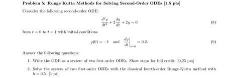solved problem 5 runge kutta methods for solving