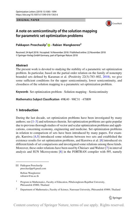A Note On Semicontinuity Of The Solution Mapping For Parametric Set