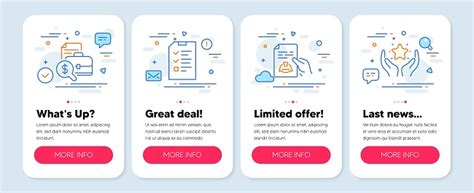 기술 문서 인터뷰 회계 보고서 기호와 같은 라인 아이콘 집합입니다 순위 선 아이콘입니다 벡터 공학에 대한 스톡 벡터 아트 및