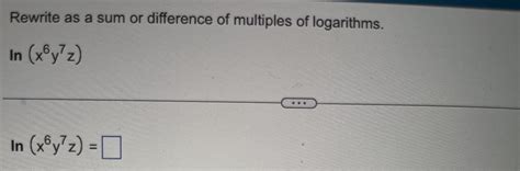 solved rewrite as a sum or difference of multiples of