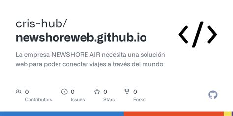 GitHub cris hub newshoreweb github io La empresa NEWSHORE AIR necesita una solución web para