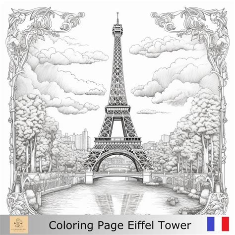 Coloring Pages Eiffel Tower Paris Jenny Printable