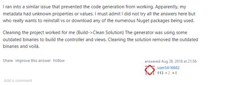 Fix There Was An Error Running The Selected Code Generator