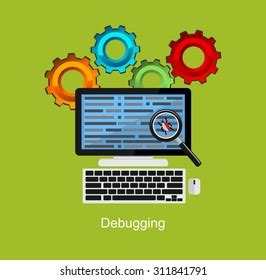 Debugging Programming Coding Concept Stock Vector Royalty Free Shutterstock