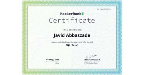 i m excited to share that i ve earned my sql basic certificate from