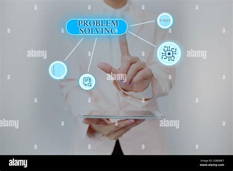 Hand Writing Sign Problem Solving Business Overview Process Of Finding Solutions To Difficult