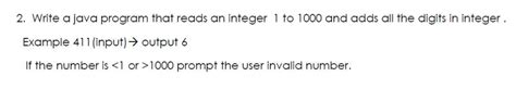 Solved 2 Write A Java Program That Reads An Integer 1 To