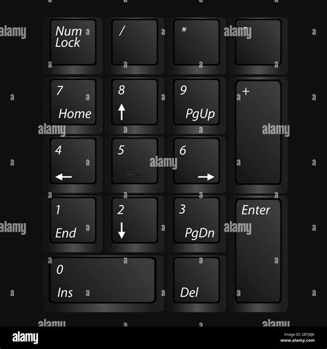Keyboard Num Lock Vector Illustration Stock Vector Image And Art Alamy
