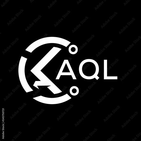 Aql Letter Logo Aql Black Background And White Letter Aql Technology Monogram Logo Design For