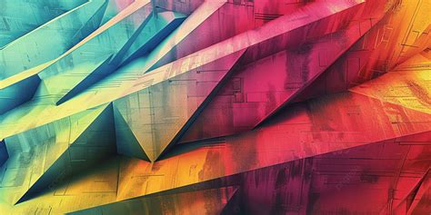 A Colorful Triangular Structure With Multiple Shades And Person In The Center Evoking Modern