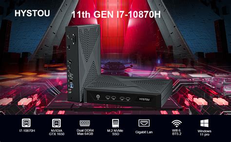Hystou Mini Gaming Pc Mini Gaming Computer Core I7 10870h 10th Gen Windows 11 Pro