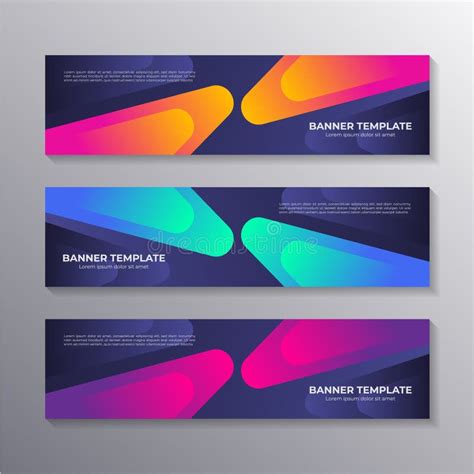 Modern Abstract Gradient Banner Template Applicable For Banners Header Footer Advertising