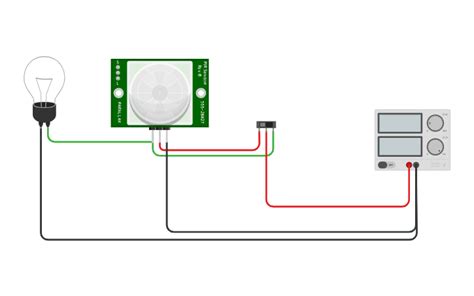 Circuit Design Sensor Pir Com Interruptor Paralelo Tinkercad