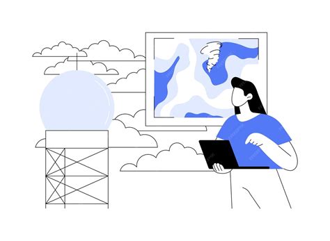 Premium Vector Tornado Radar Abstract Concept Vector Illustration