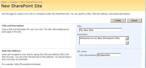 Create Sharepoint Site Sharepoint Examples And Tutorials
