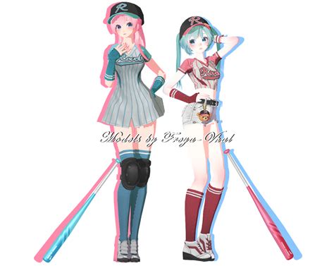 Down Baseball Miku And Luka By Freya Vhal On Deviantart