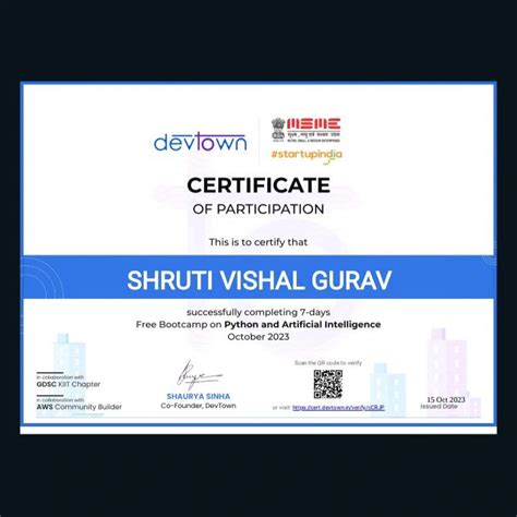 Boosted Python Skills With Devtown Course Shruti Gurav Posted On The