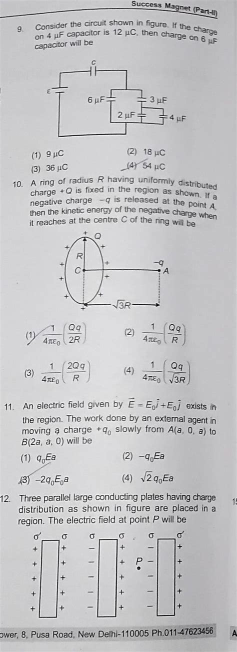 An Electric Field Given By E E0 I E0 J Exists In The Region The Work