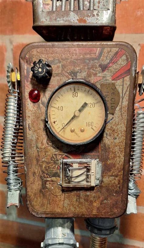 Boxy Classic Style Found Object Robot Etsy Uk