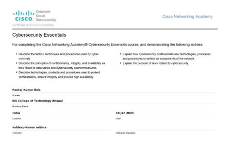 Pankaj Kumar Bais On Linkedin Cybersecurity Ciscocertification Netacad