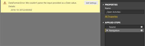 error when connecting to a salesforce report 2018 microsoft