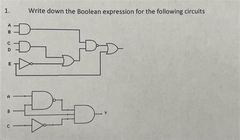 Solved Write Down The Boolean Expression For The Following Chegg