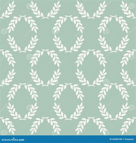 Seamless Laurel Wreath Pattern Cartoon Vector 26015819