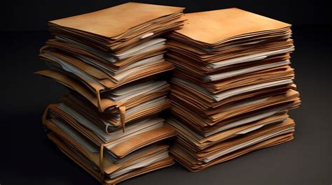 Premium Ai Image A Photo Of A Stack Of Manila Folders