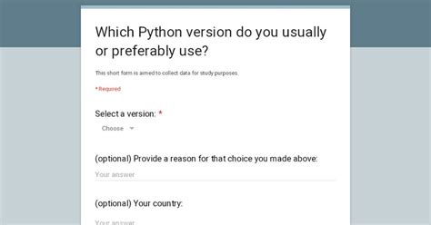 One Quick Question Which Python Version Do You Usually Or Preferably