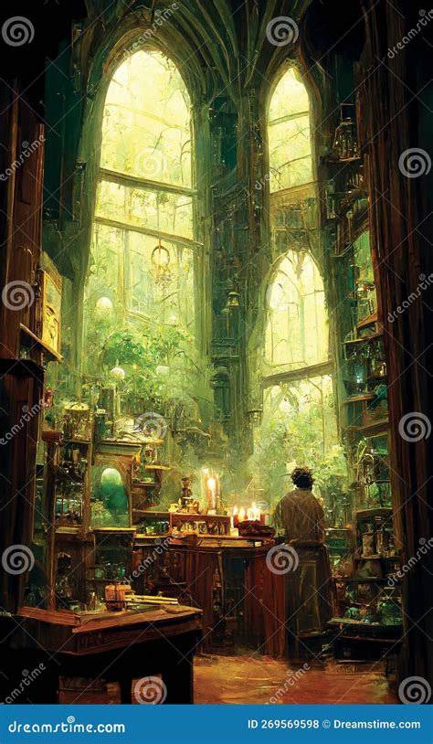 Alchemist S Office An Old Office Room In An Palace Retro Interior