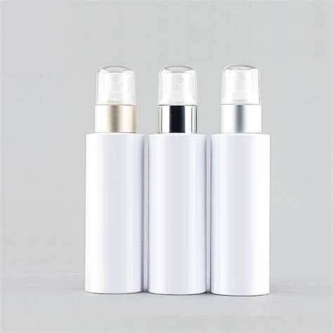 30 개 100ml 흰색 원형 플라스틱 스프레이 병 알루미늄 노즐 빈 미세 미스트 스프레이 펌프 용기 병 화장품 용기spray Bottle Smallperfume