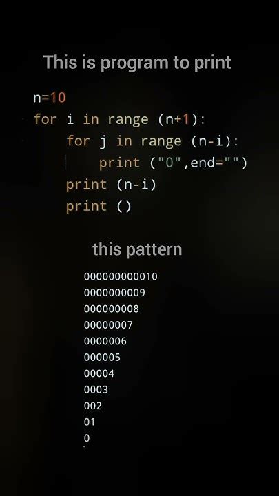 Python For Beginners Python Pattern Printing Tricks Pythonpattern
