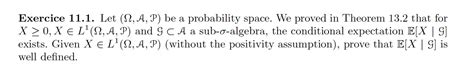 Solved Exercice 11 1 Let Ω A P be a probability space We Chegg com
