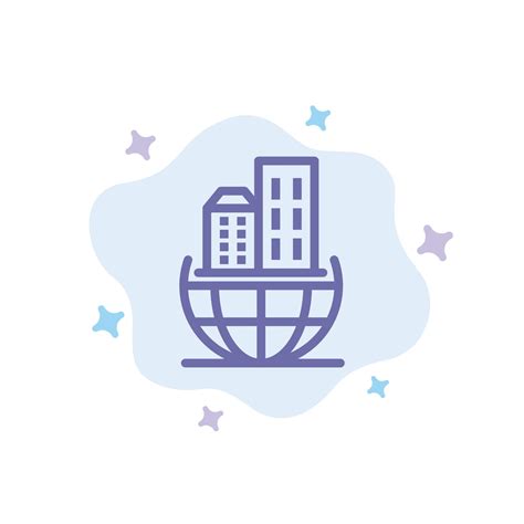Global Organization Architecture Business Sustainable Blue Icon On Abstract Cloud Background